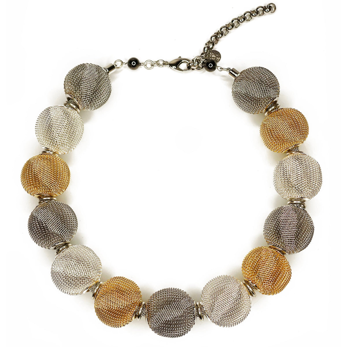 Mesh Necklace with All-Around Large Mesh Beads - Erica Zap Designs