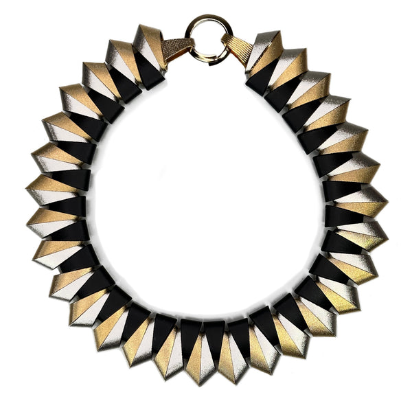 Tri Tone Sunburst Collar - Erica Zap Designs