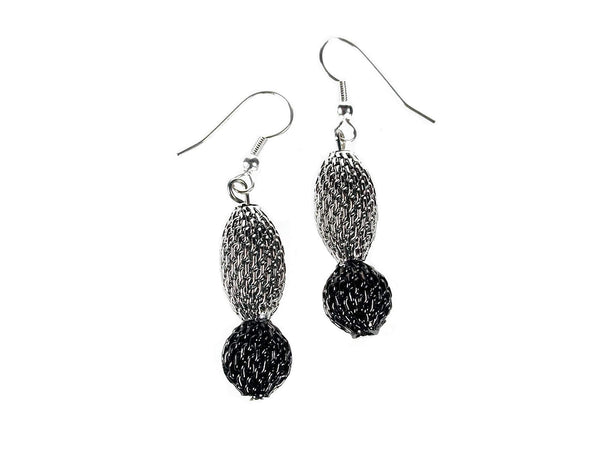 2-Tone Mesh Drop Earrings - Erica Zap Designs