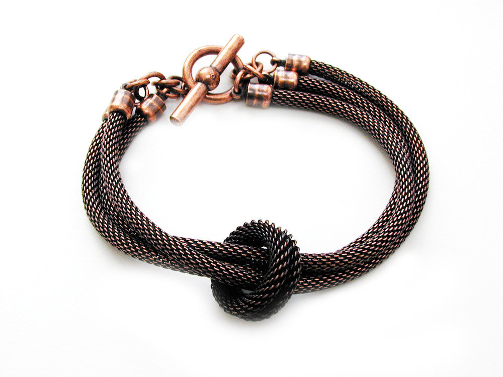 3-Strand Mesh Bracelet with Removable Ring - Erica Zap Designs